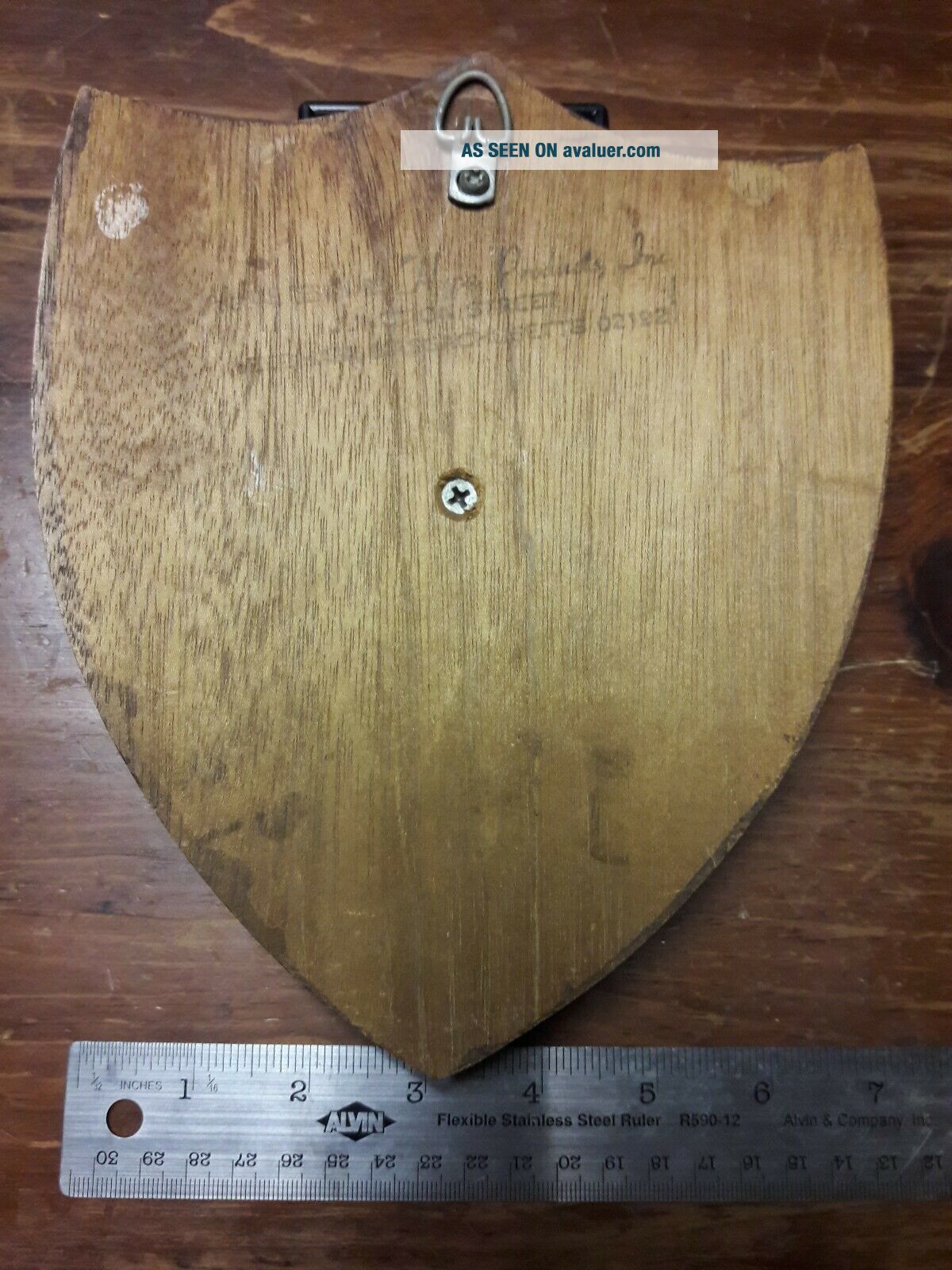 Vintage US Marine Corps Plaque - Wood & Brass | #329568