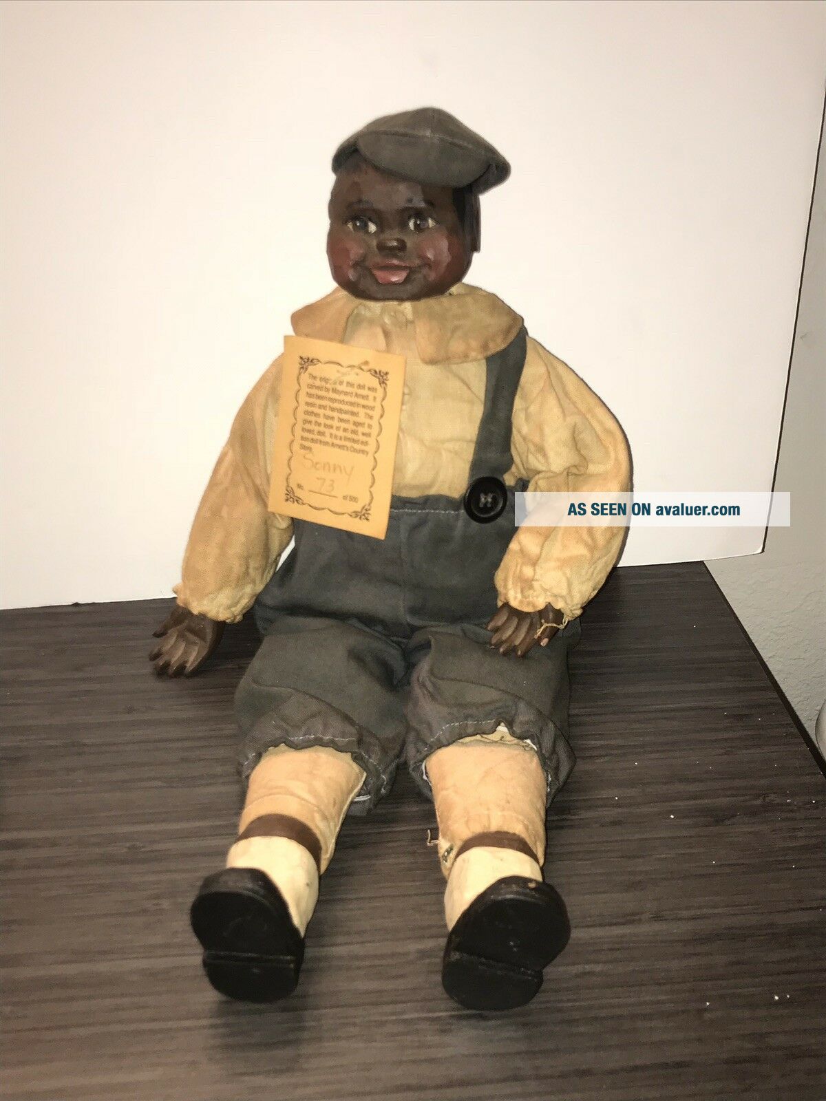AFRICAN AMERICAN HAUNTED POSSESSED DOLL CIVIL WAR WOODEN MAYNARD ARNETT ...