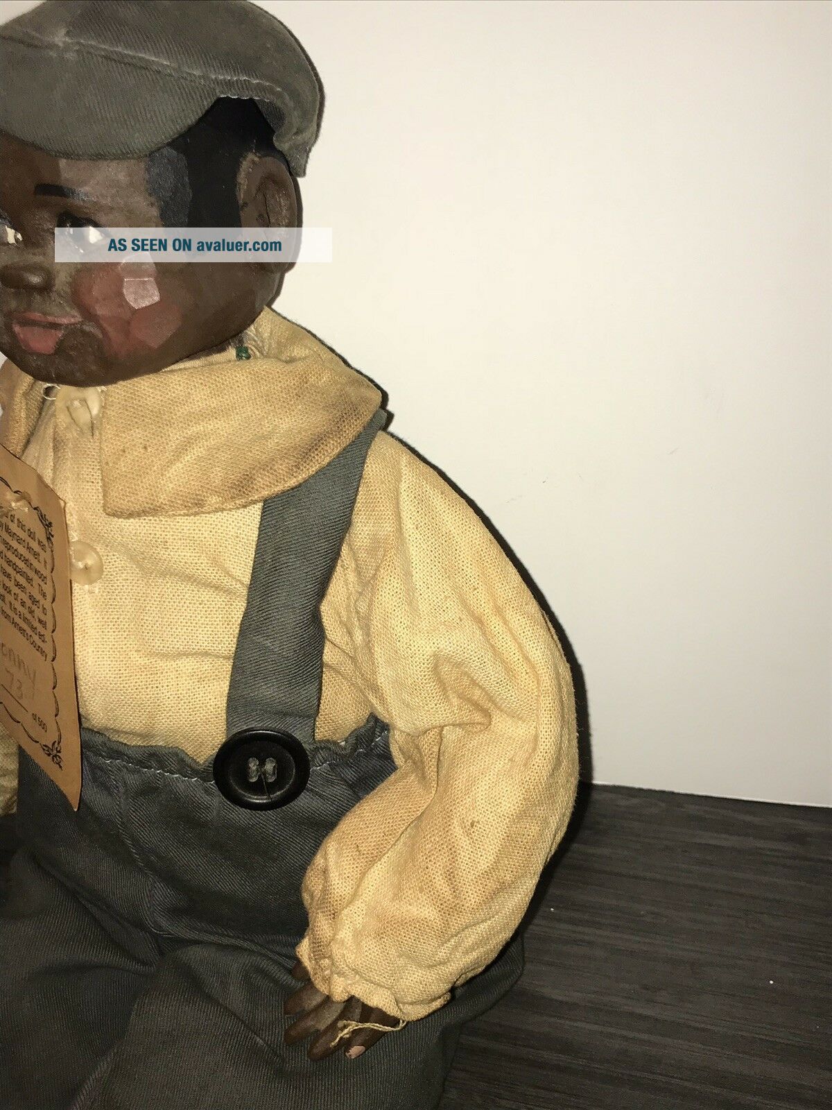 AFRICAN AMERICAN HAUNTED POSSESSED DOLL CIVIL WAR WOODEN MAYNARD ARNETT ...