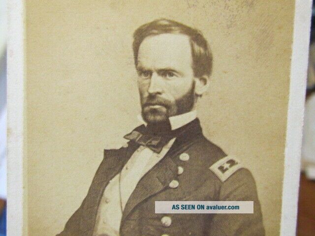 Civil War General William Tecumseh Sherman Cdv Photo From Louisville ...