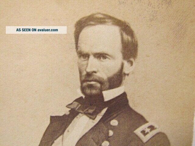 Civil War General William Tecumseh Sherman Cdv Photo From Louisville ...