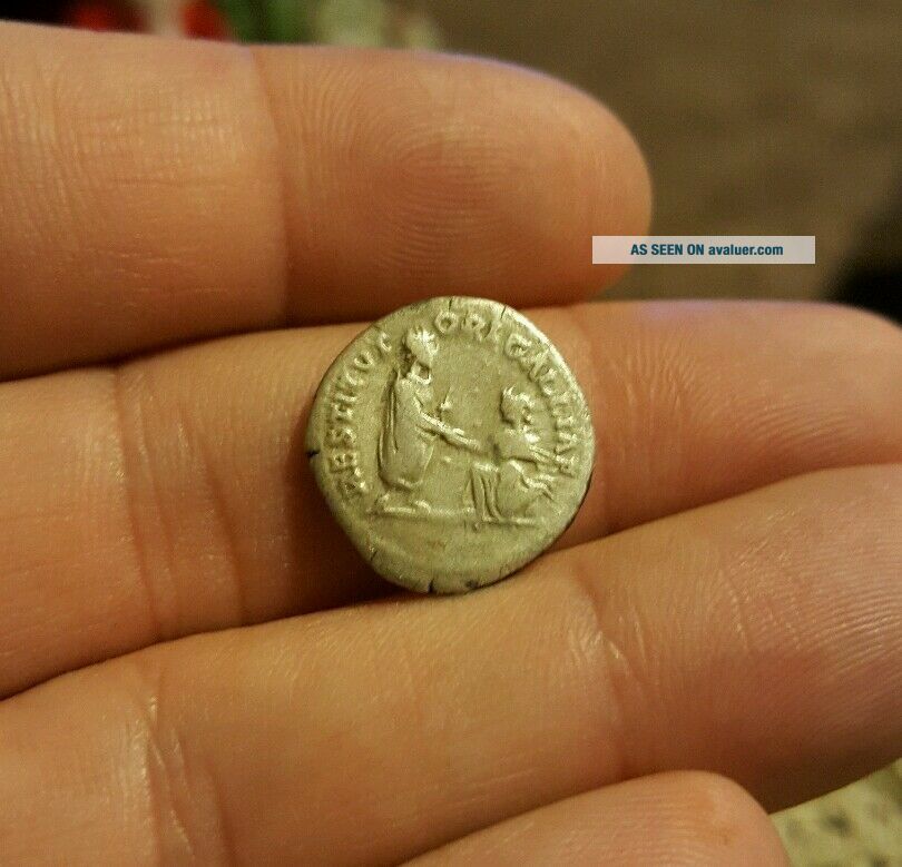 Ancient Roman Coin Hadrian Travel Series Galliae Silver Denarius ...