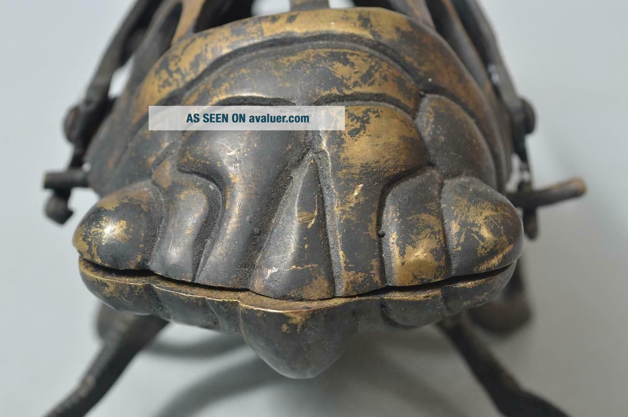 T4415: Japanese XF Copper Watermarks Sculpture Cicada - Shaped INCENSE ...
