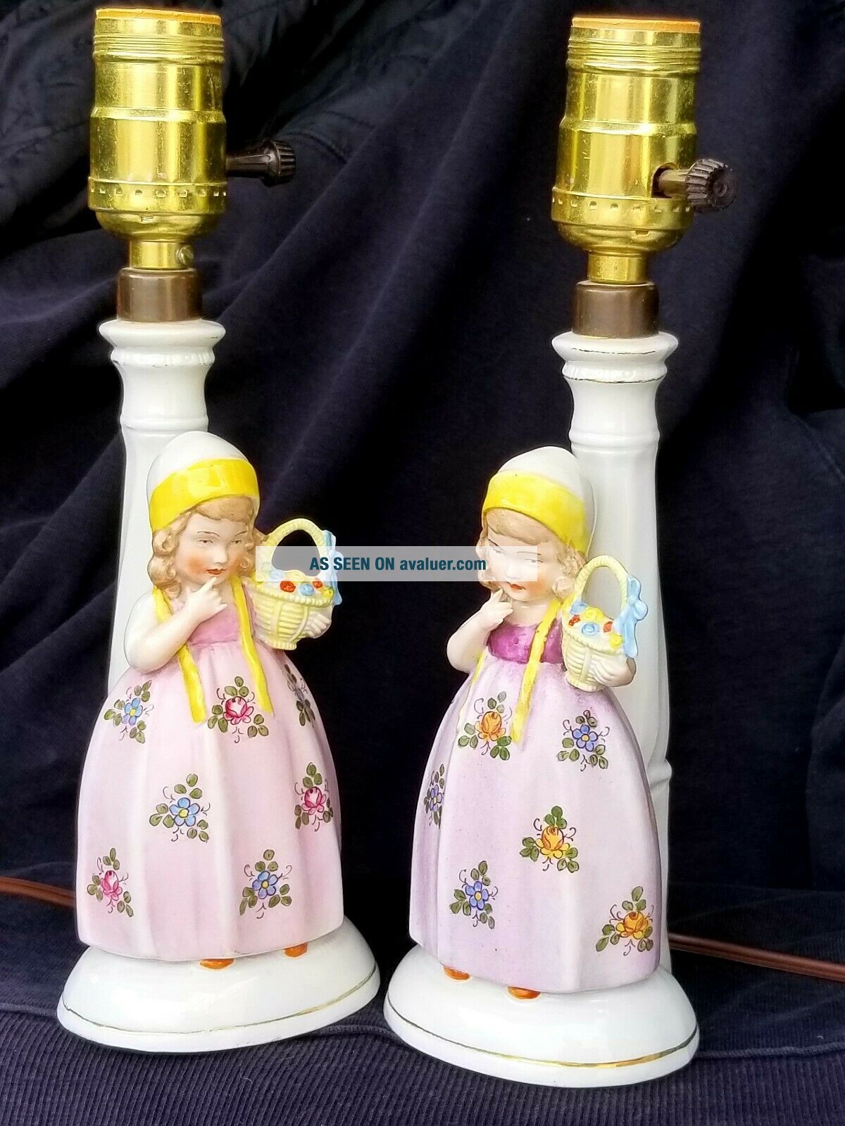 Antique Porcelain Figurine Lamps