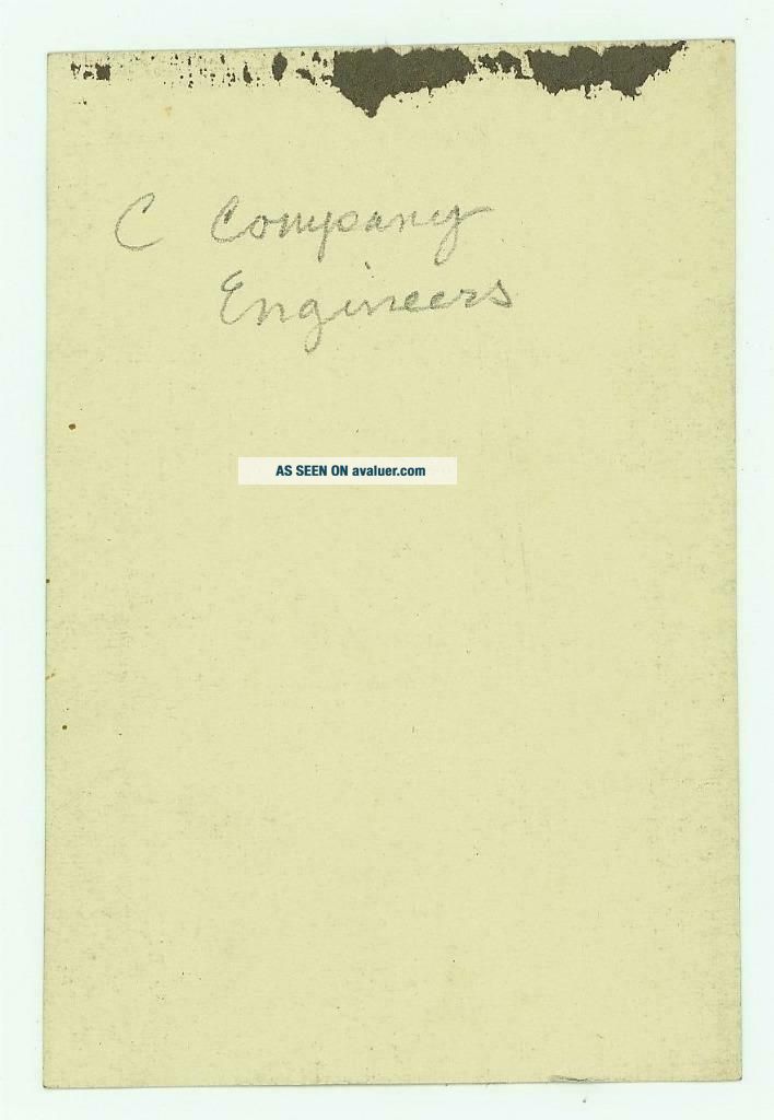 ORIG WWI DOUGHBOY SOLDIER C COMPANY ENGINEERS IN UNIFORM - SEPIA ...