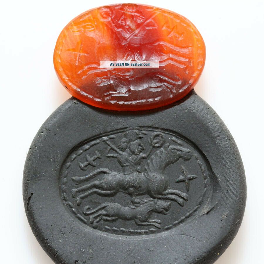 ANCIENT GREEK CIRCA 300 - 100 BC INTAGLIO CARNELIAN SEAL STONE | #396367