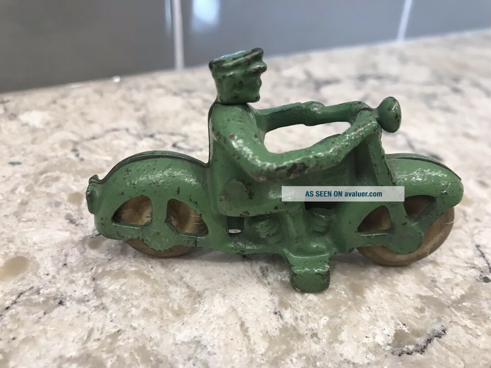 VINTAGE 1930 ' S CAST IRON HUBLEY SIREN And HEADLIGHT POLICE MOTORCYCLE ...