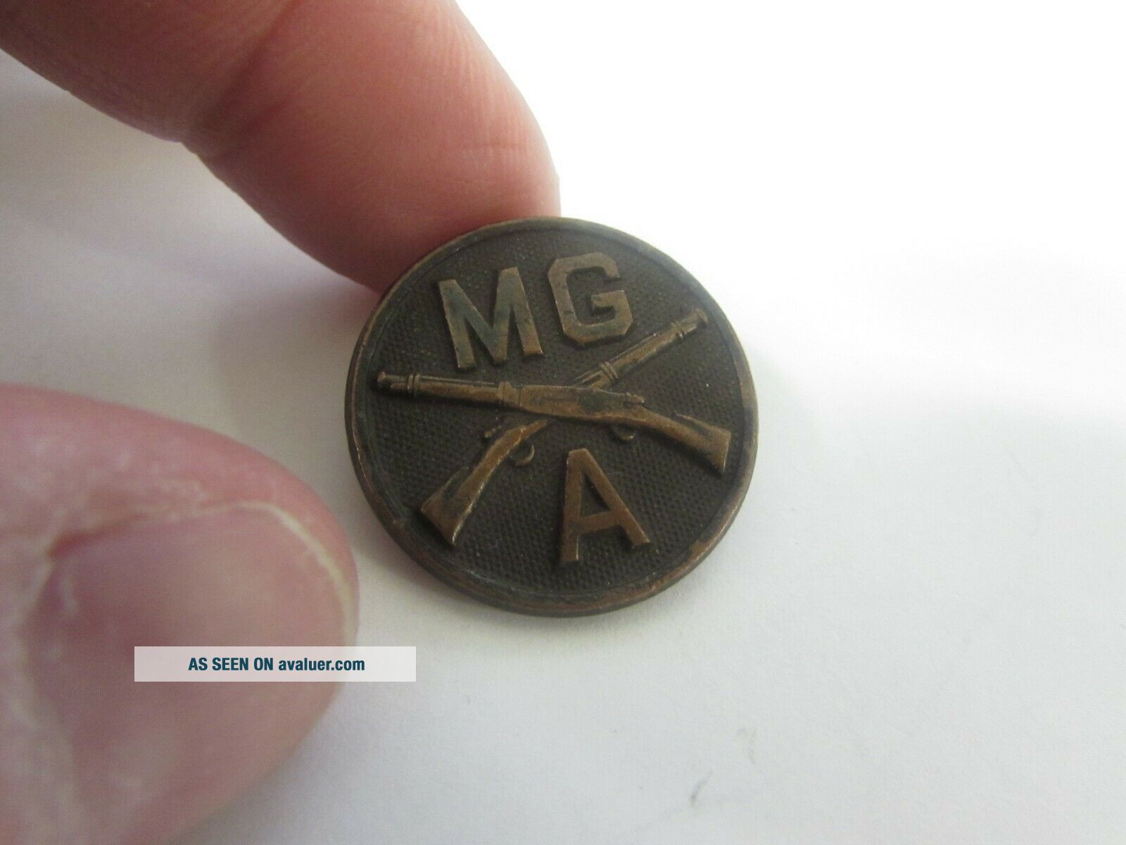 WWI US Army MG Company A Collar Disc. | #419185