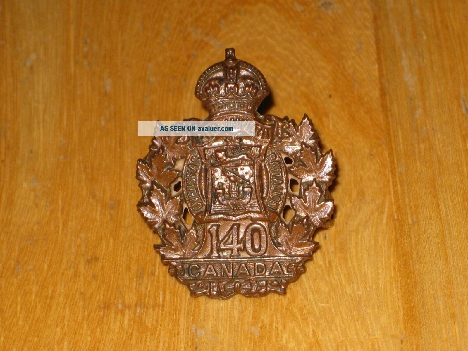WW1 CEF Canadian Collar Badge 140th Canadian Infantry Brunswick | #420597