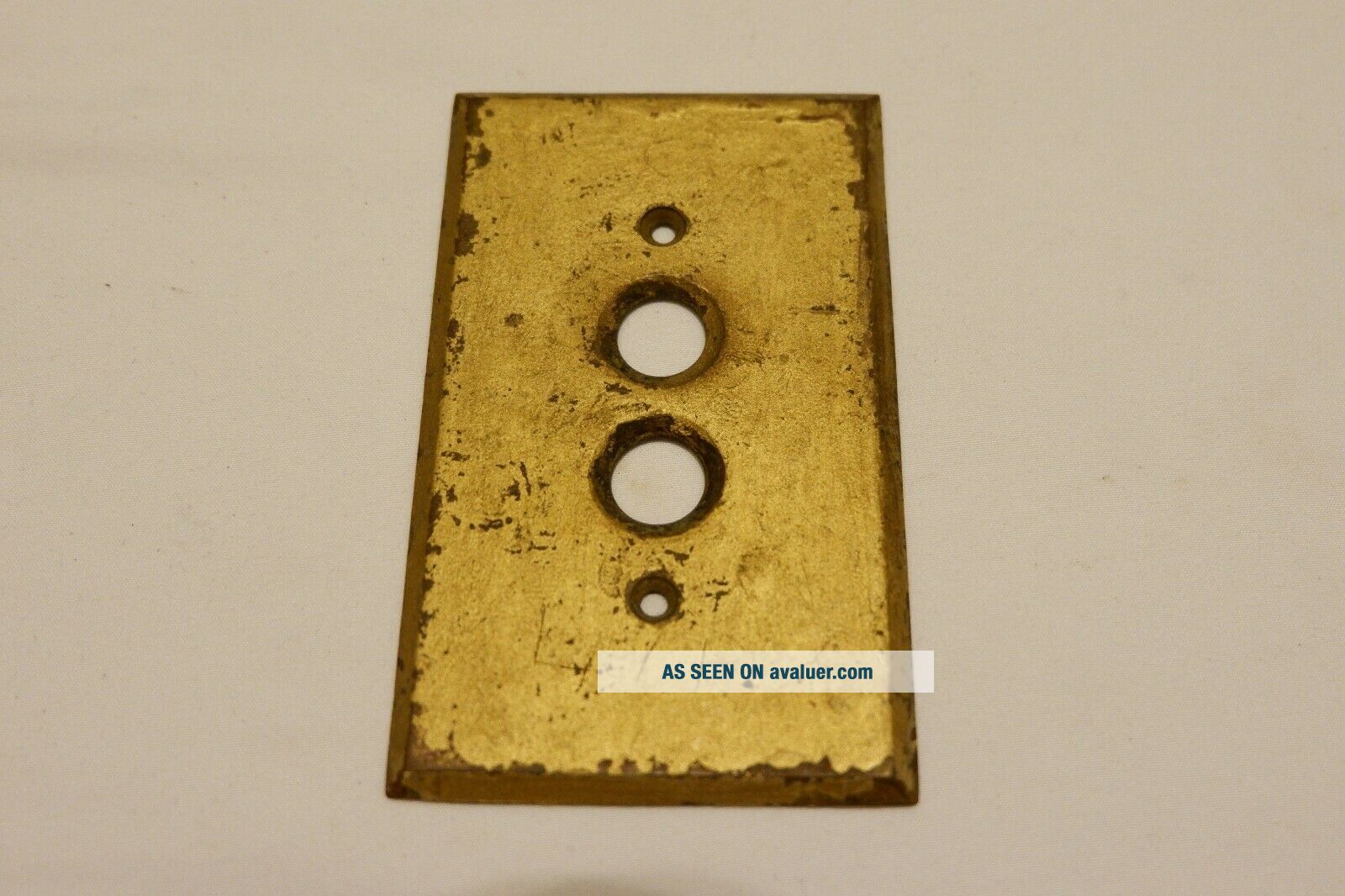 Antique BRASS Push Button Light Switch Plate Arrow Electric Hartford ...