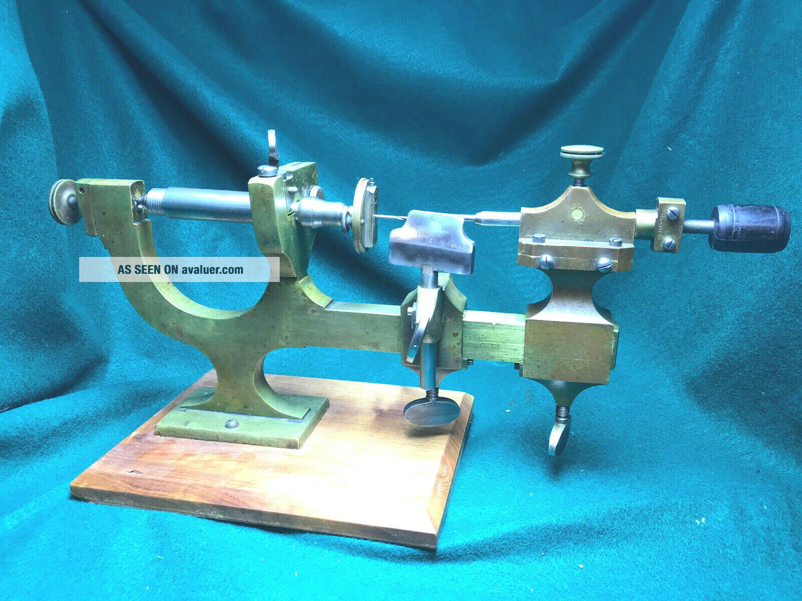 Large Antique Brass Horologist Lathe Tool Watch Clock Maker | #443844