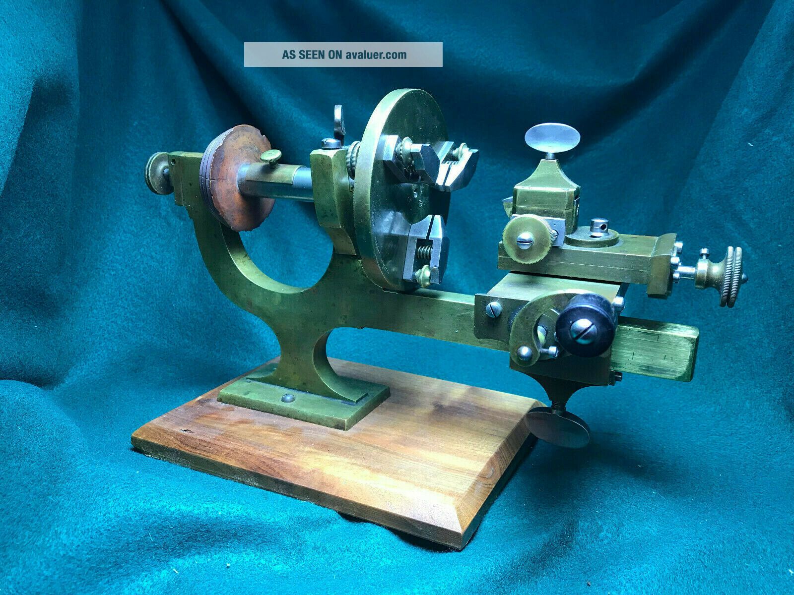 Large Antique Brass Horologist Lathe Tool Watch Clock Maker | #443844
