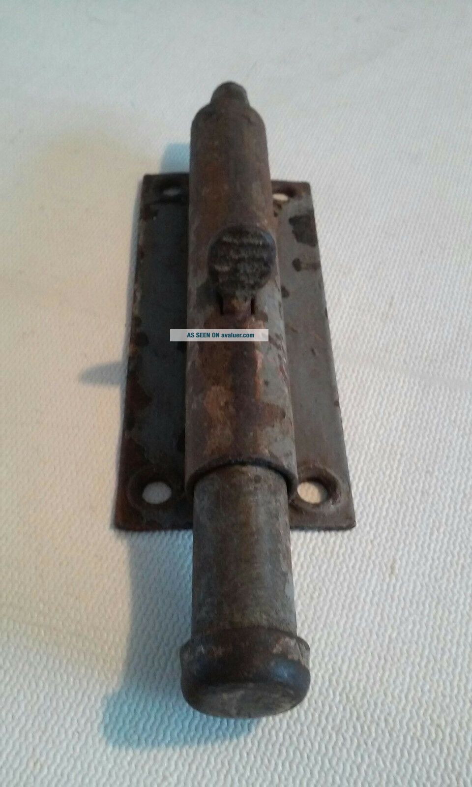 Vintage Spring Slide Lock Loaded Steel Door Stopper Holder Floor Bolt W ...