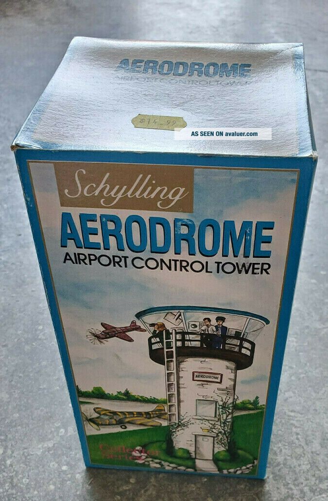 Schylling Collector Series Aerodrome Control Tower Wind Up Tin Toy Box ...