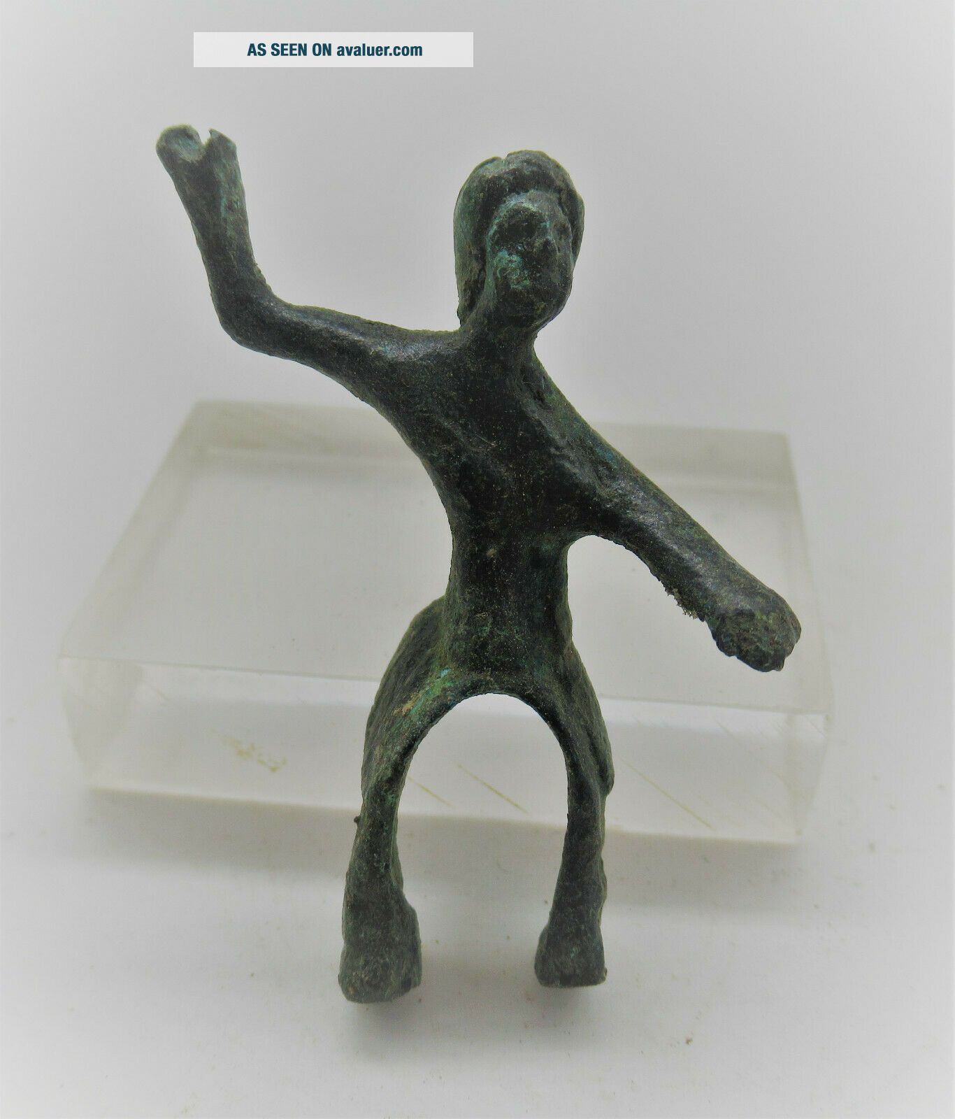 BRITISH FOUND ANCIENT CELTIC BRONZE RIDER FIGURINE FROM HORSE AND RIDER ...