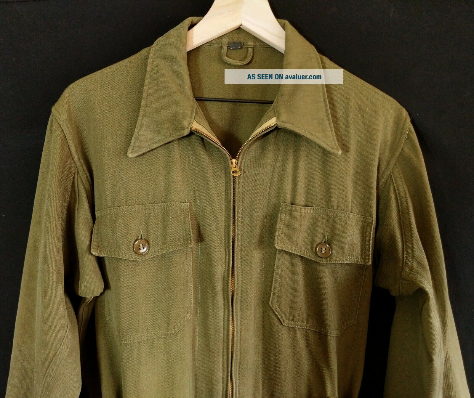 Vintage 1940s WWII AN 6550 M 40 Summer Flight Suit Talon Zipper Paul ...