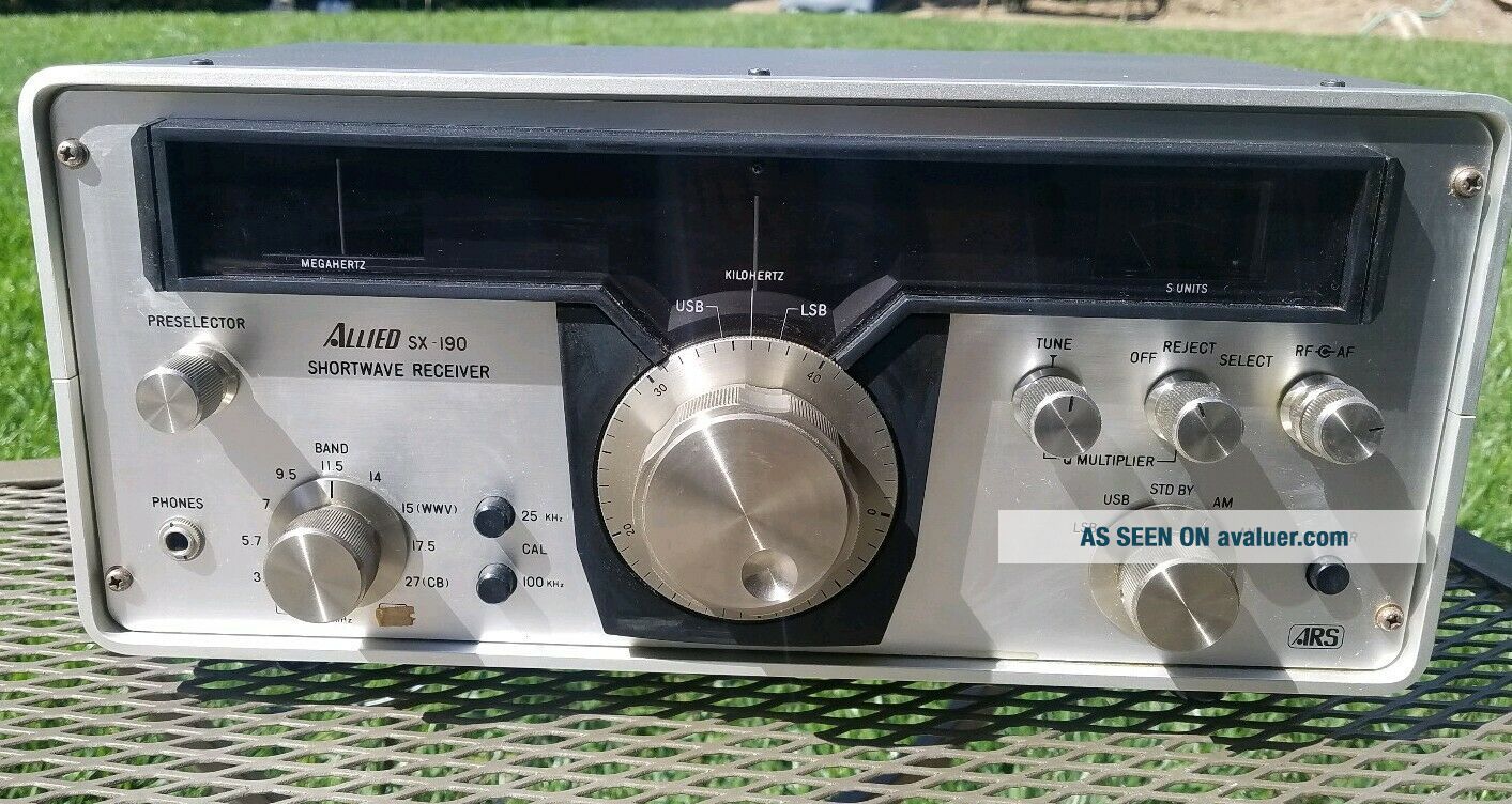 Shortwave Ham Radio Receiver Allied SX - 190 Vintage With Speaker And ...