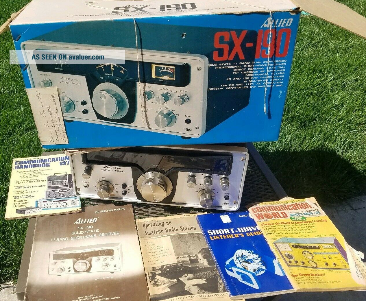 Shortwave Ham Radio Receiver Allied SX - 190 Vintage With Speaker And ...