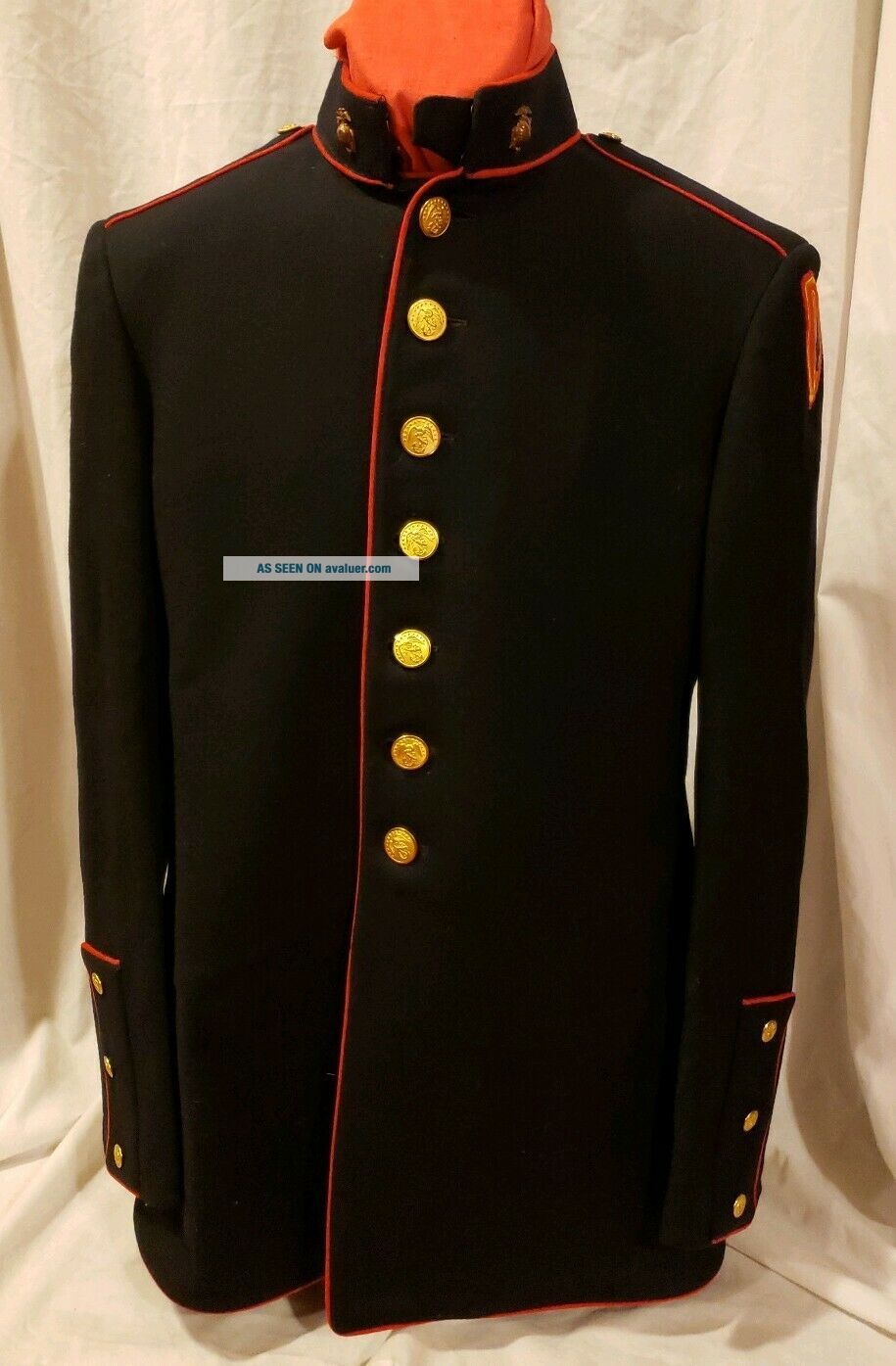 WWII USMC Dress Blue Blouse 5th Marine Division IWO JIMA Exc W EGAs ...
