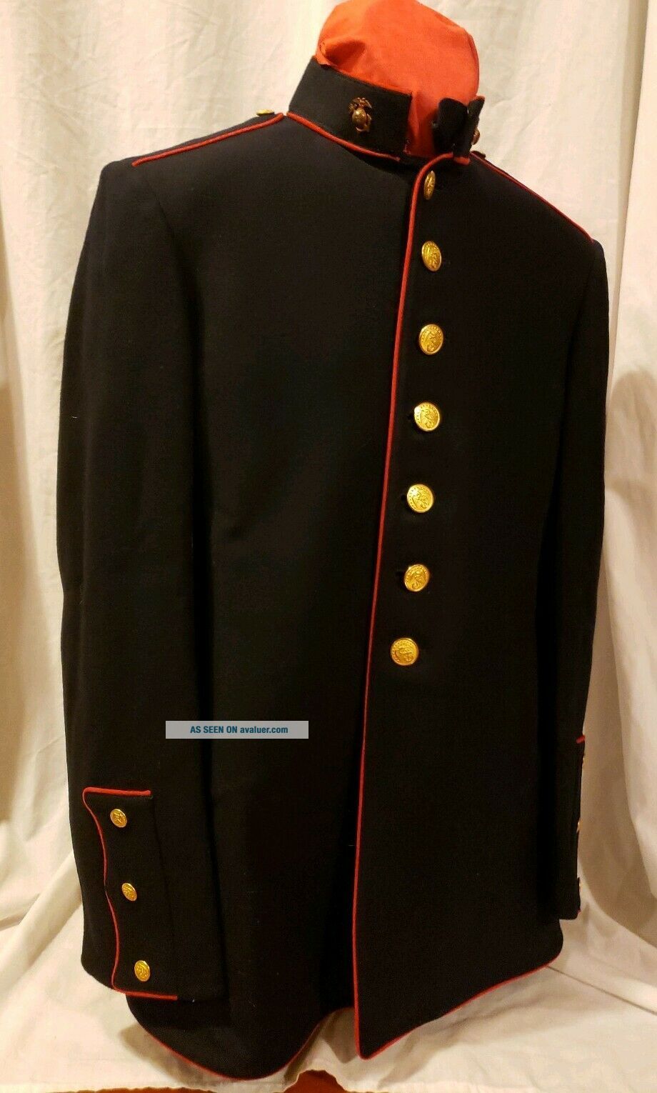 WWII USMC Dress Blue Blouse 5th Marine Division IWO JIMA Exc W EGAs ...