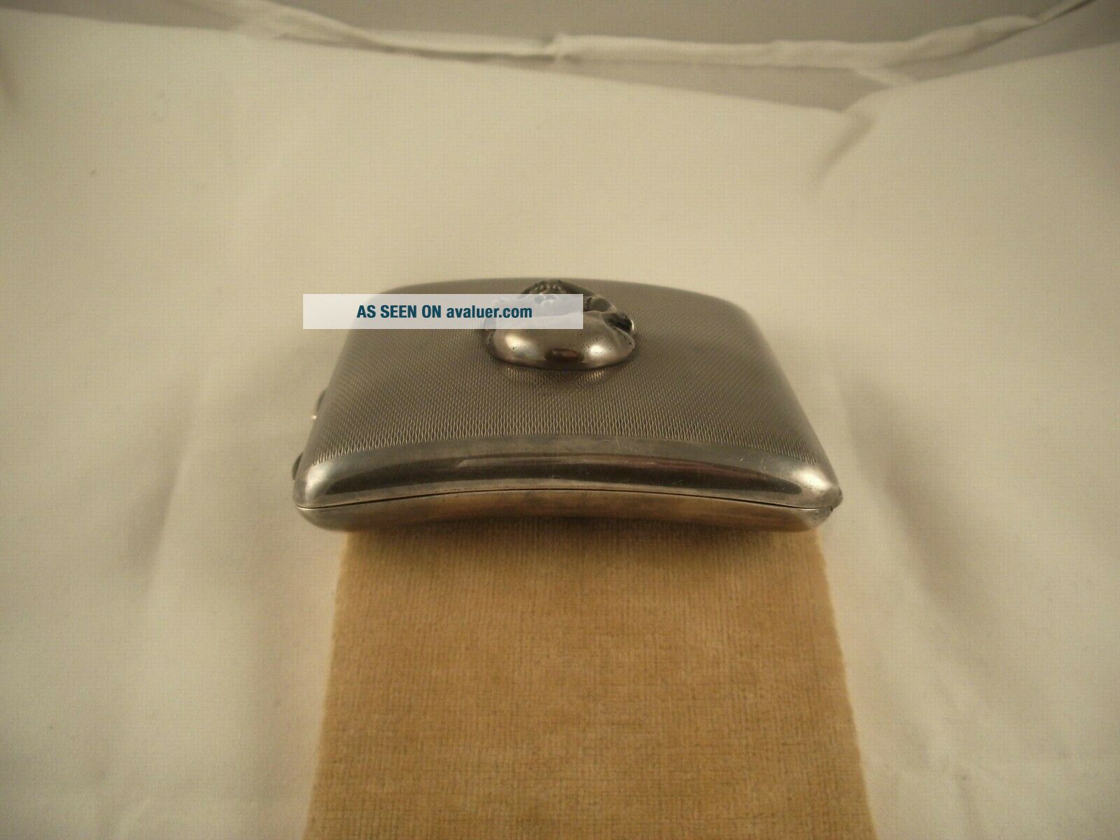 RARE VINTAGE SILVER CUSTOM MEMENTO MORI MASONIC SKULL CIGARETTE CASE ...