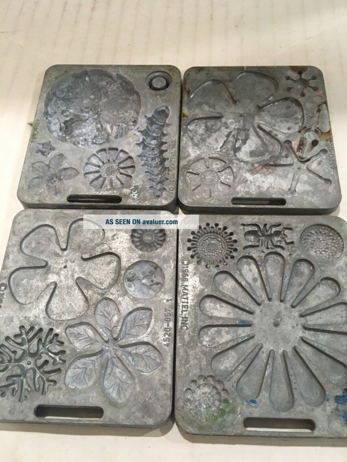 Mattel Thing Maker Set Of Four Fun Flowers Metal Molds | #513388