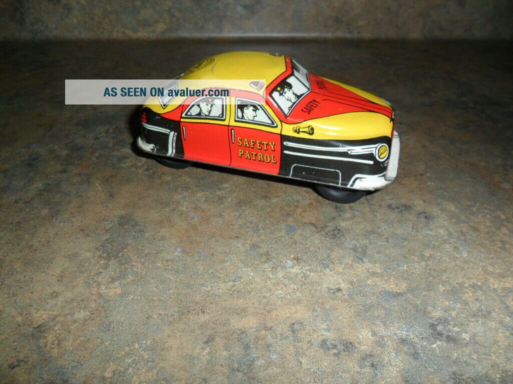 Lupor Metal Products Safety Patrol Tin Litho Friction Toy Car Made In ...