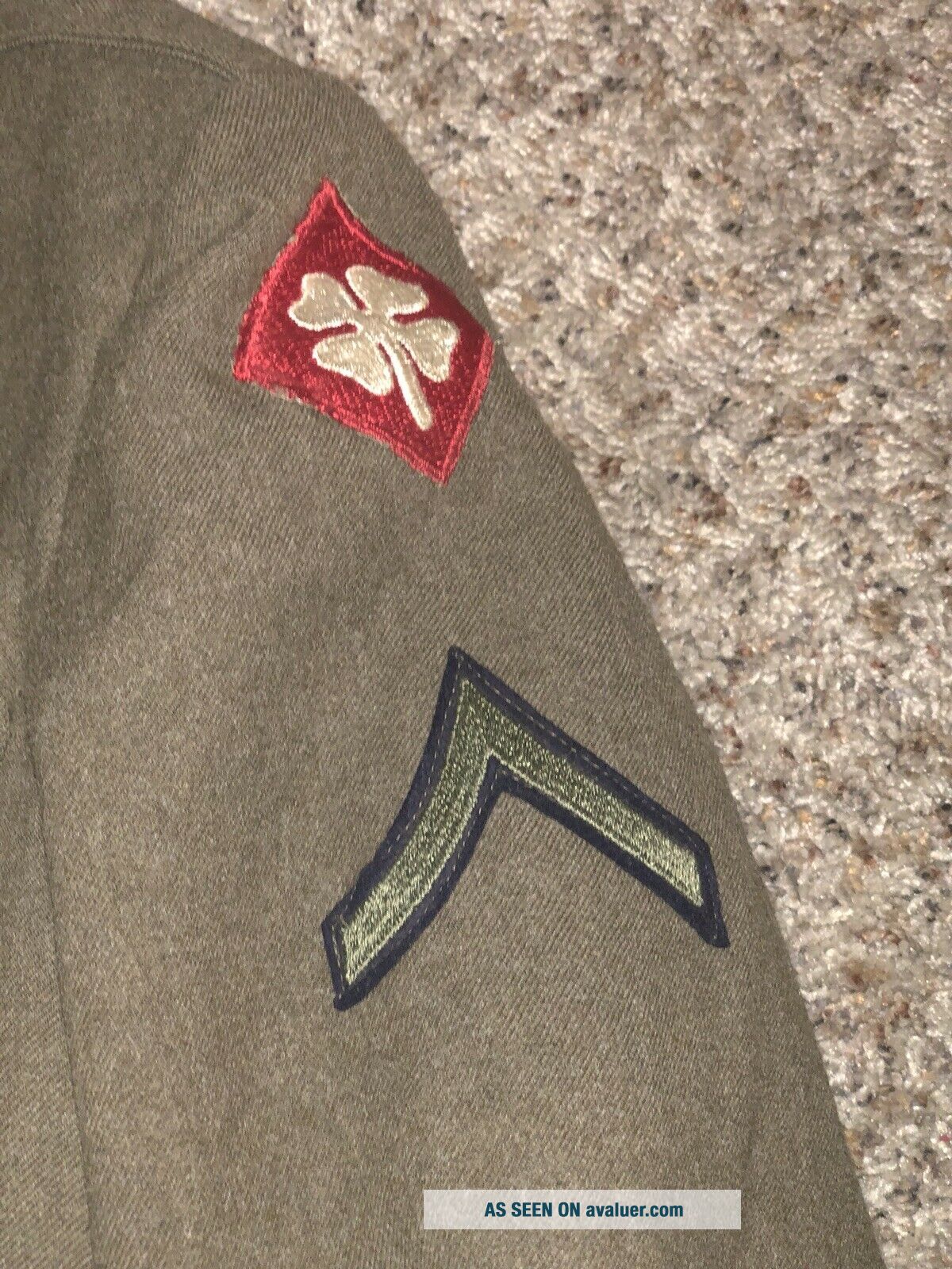 Vintage 1943 WW2 US Military Brown Army Ike Wool Field Jacket Sz 38R ...