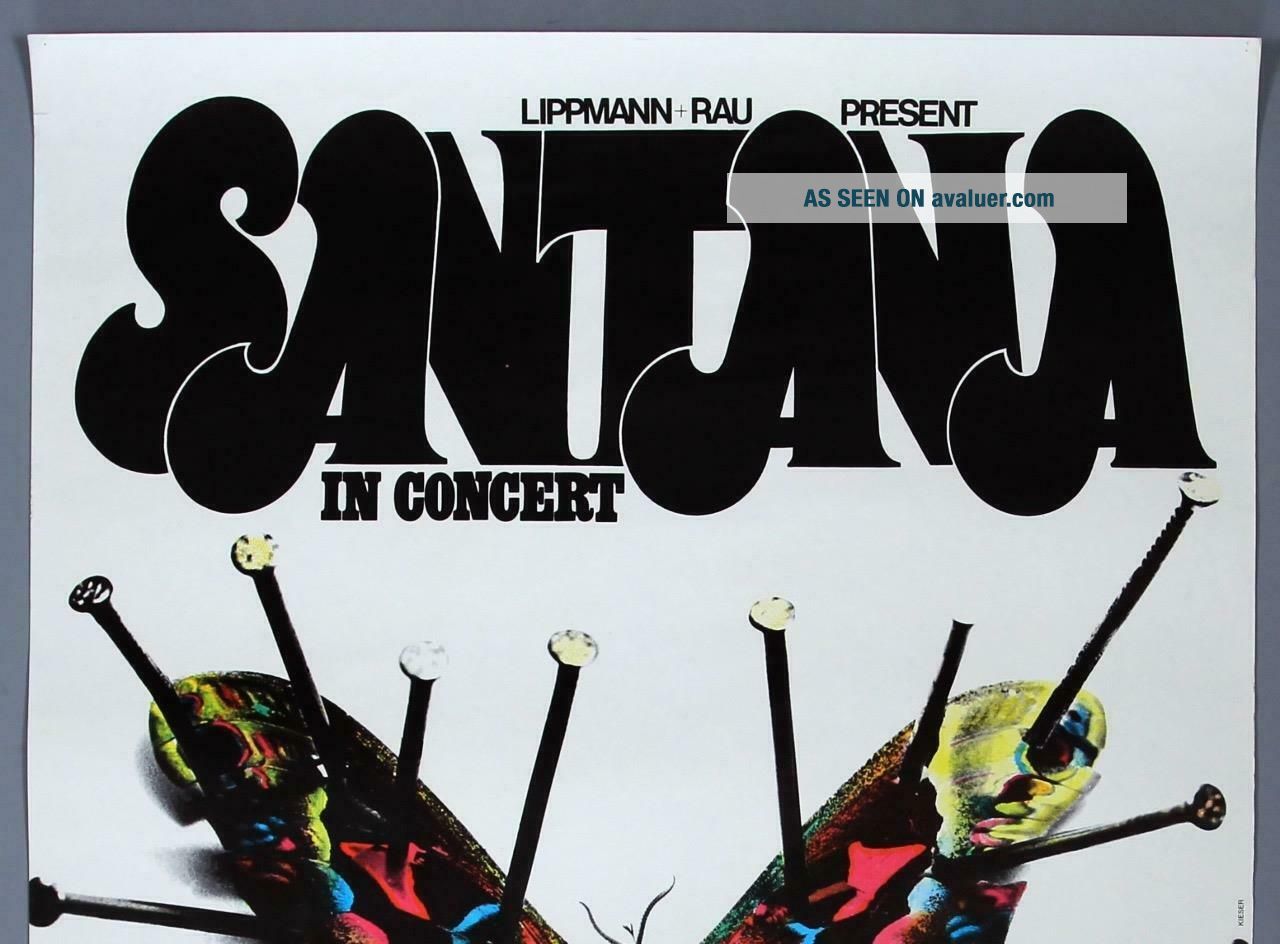 SANTANA - Mega Rare Vintage Frankfurt 1972 Concert Poster KIESER | #519434