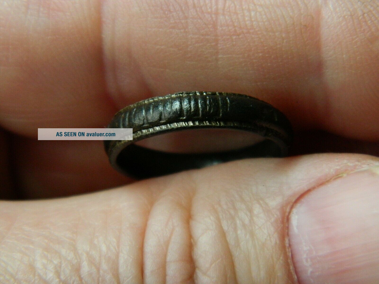 Rare Medieval Gilt Bronze Finger Ring Makers Mark Star Metal Detecting ...