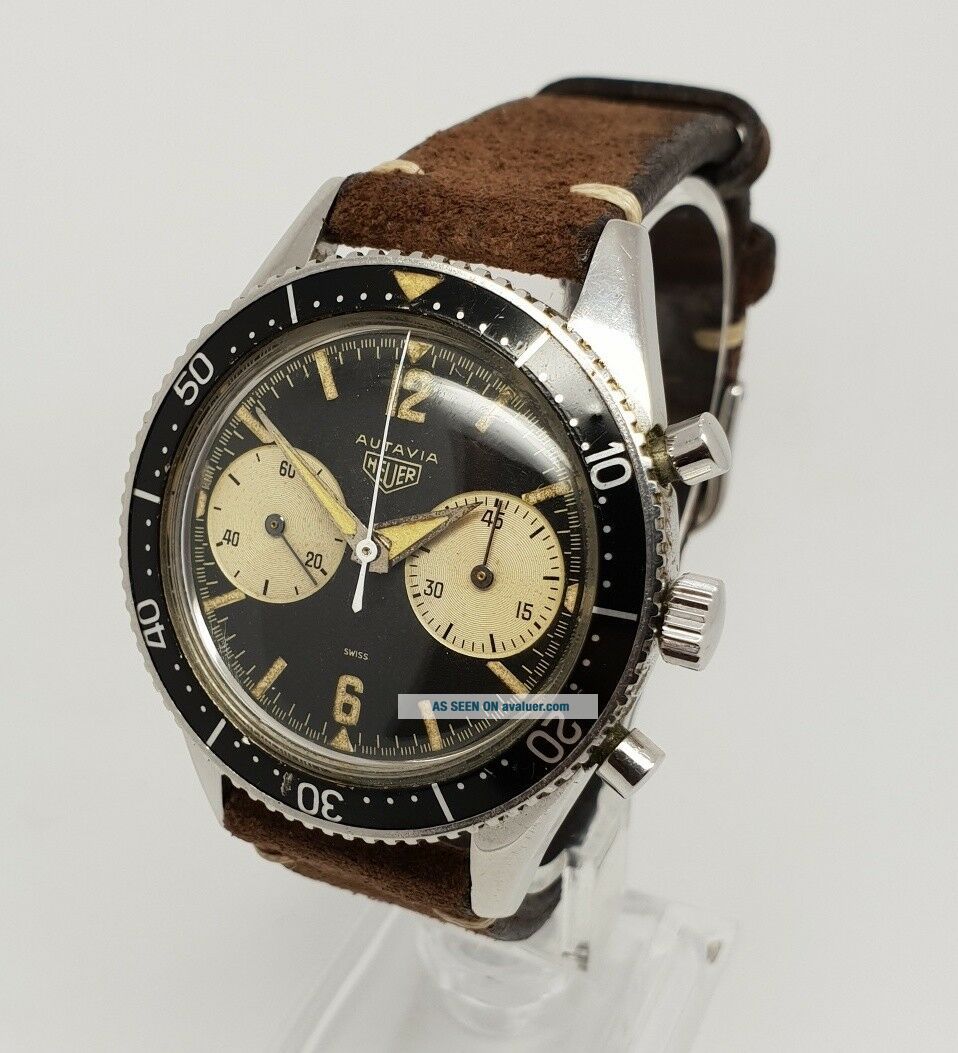 Heuer 3646M Rare Autavia 2nd Execution Valjoux 92 Vintage 1963/64 Watch ...