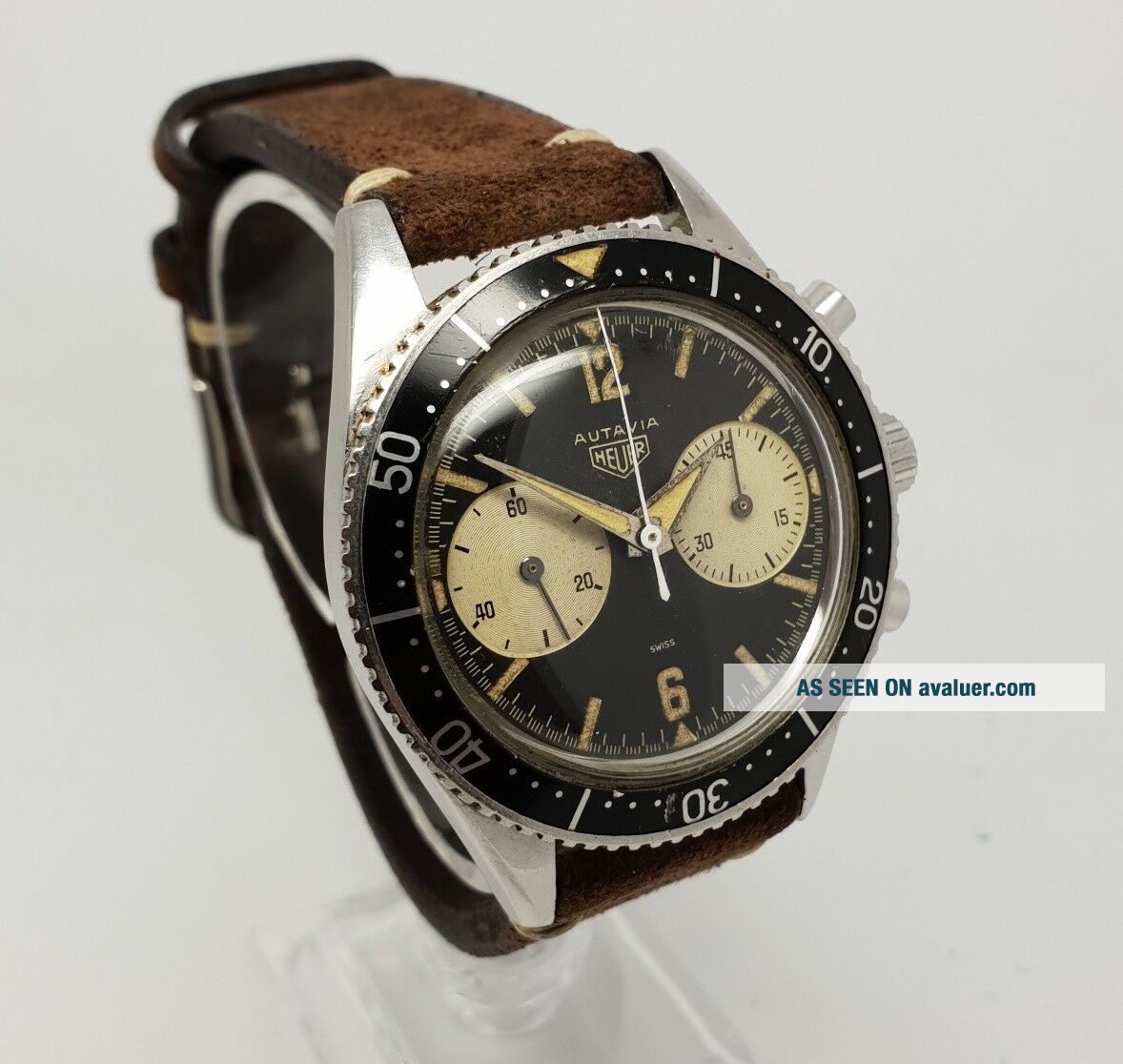 Heuer 3646M Rare Autavia 2nd Execution Valjoux 92 Vintage 1963/64 Watch ...