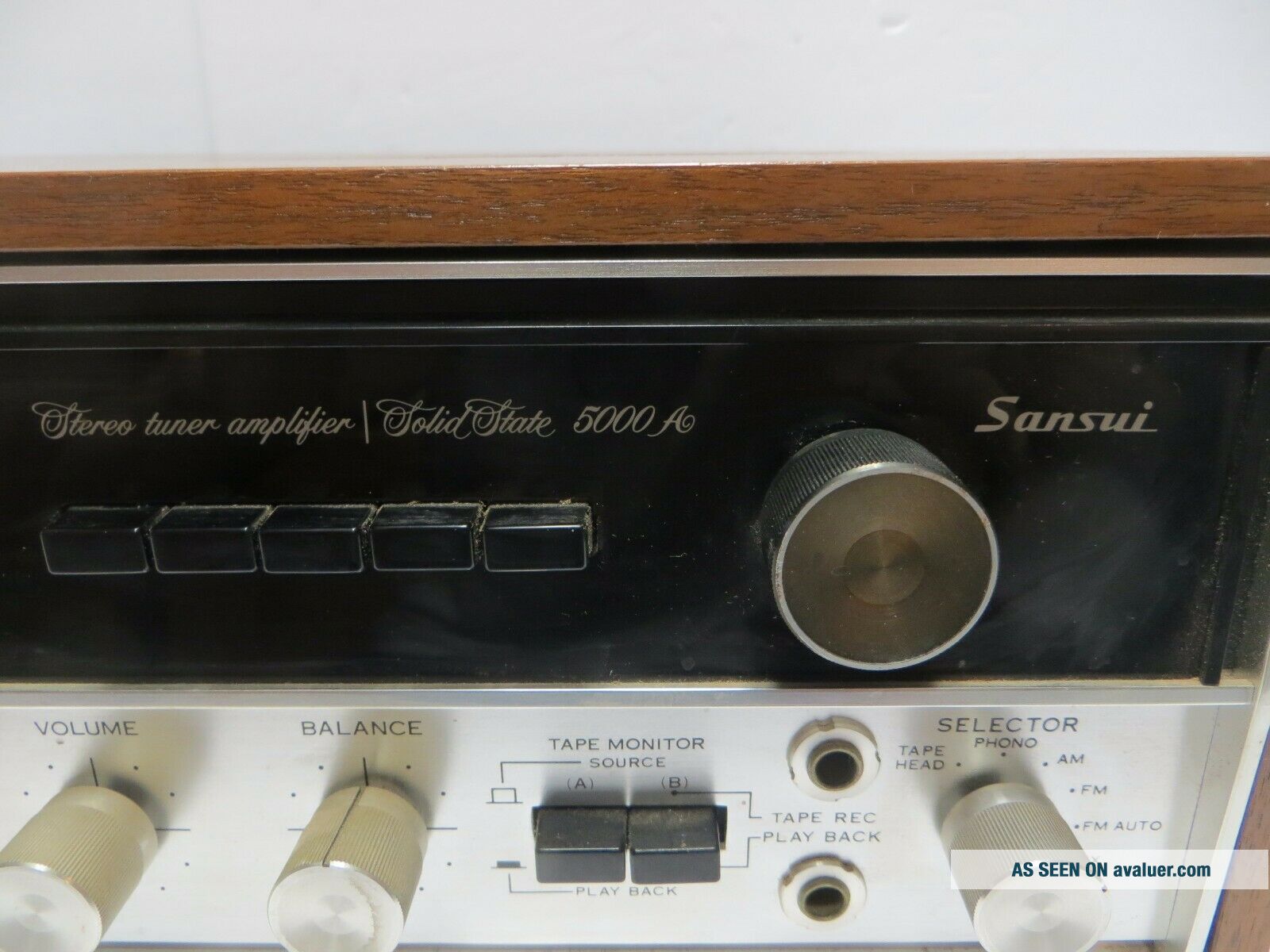 VINTAGE Sansui 5000A AM/FM Stereo Tuner Receiver Amplifier W/ Wooden ...