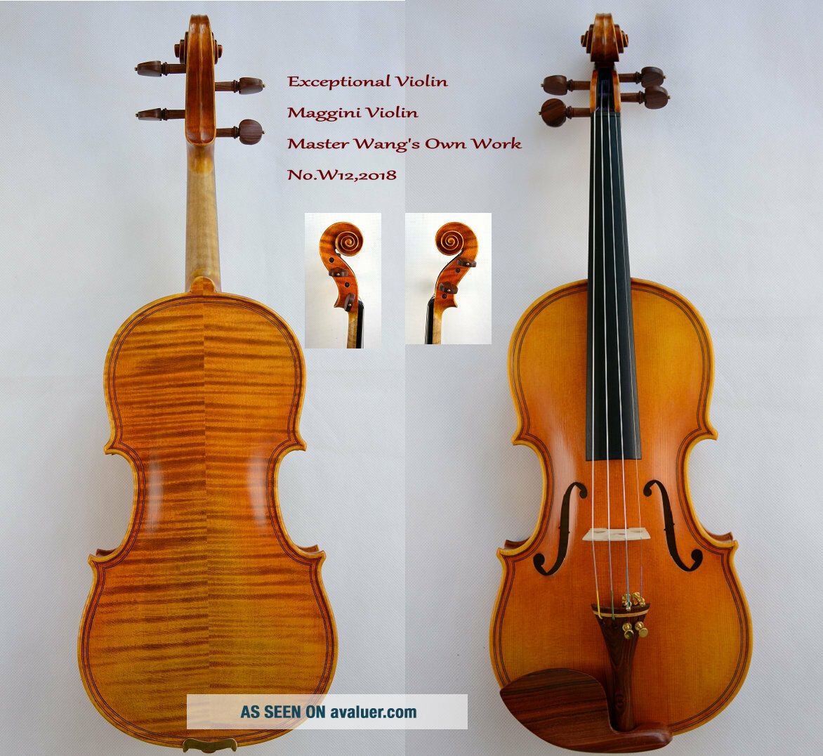 Rare Violin Exceptional Sound Maggini Violin Master Wang ' S Own Work ...