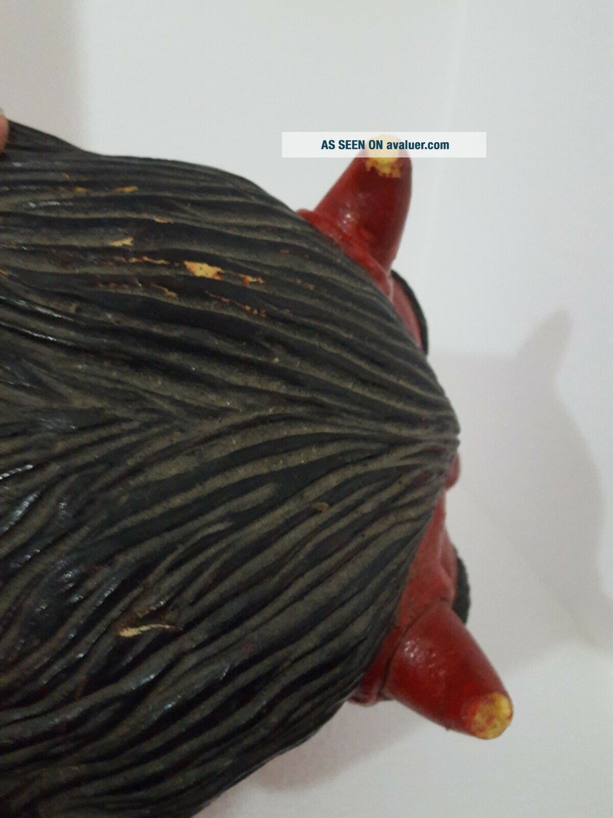 VINTAGE DEVIL HEAD BUST MANNEQUIN PAINT WITH PIERCING | #536626