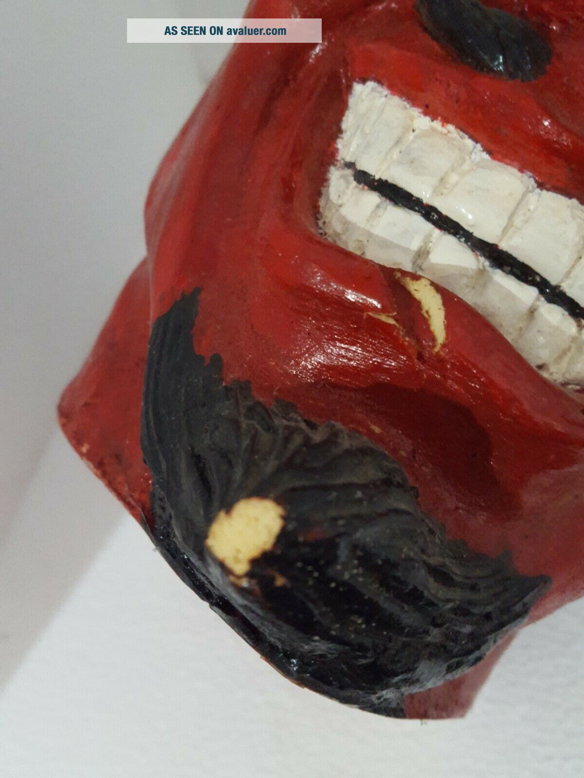 VINTAGE DEVIL HEAD BUST MANNEQUIN PAINT WITH PIERCING | #536626