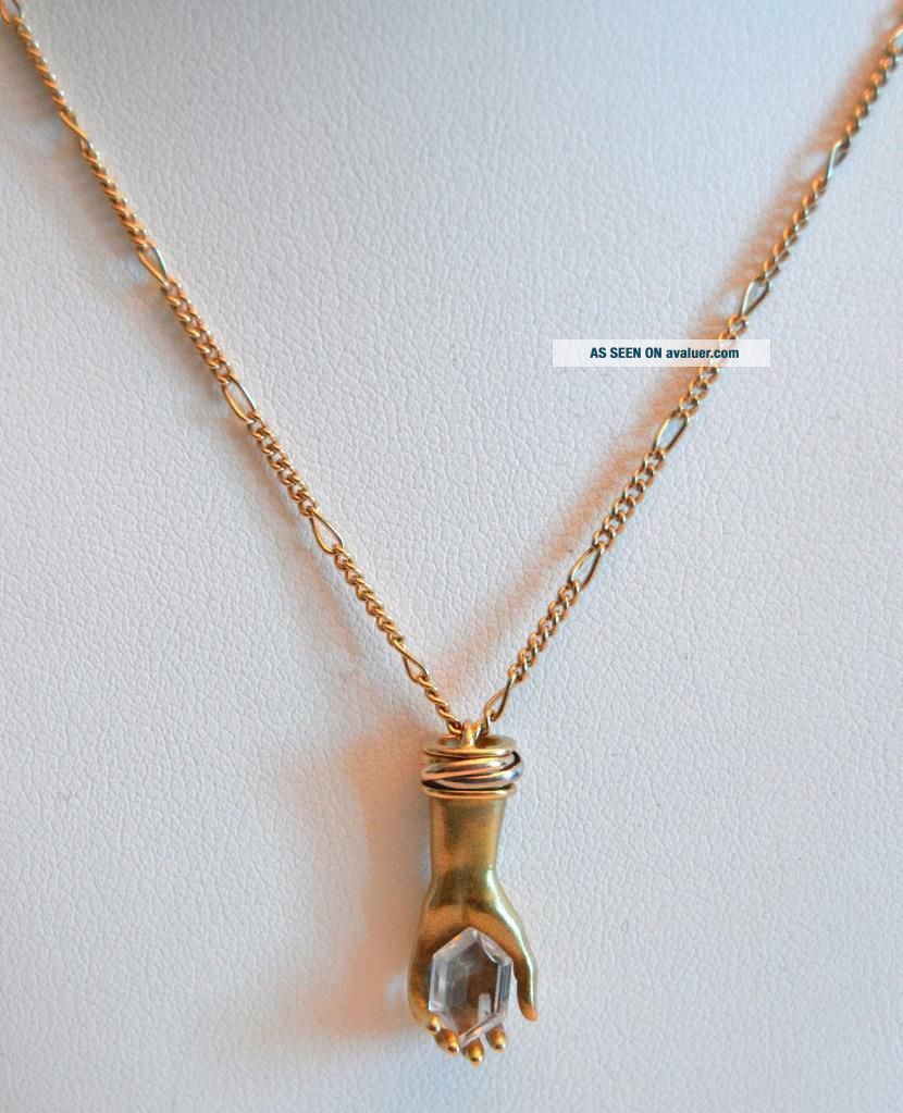 Vintage 1970s Cartier 18K Gold Hand Of God Holding Diamond Pendant ...