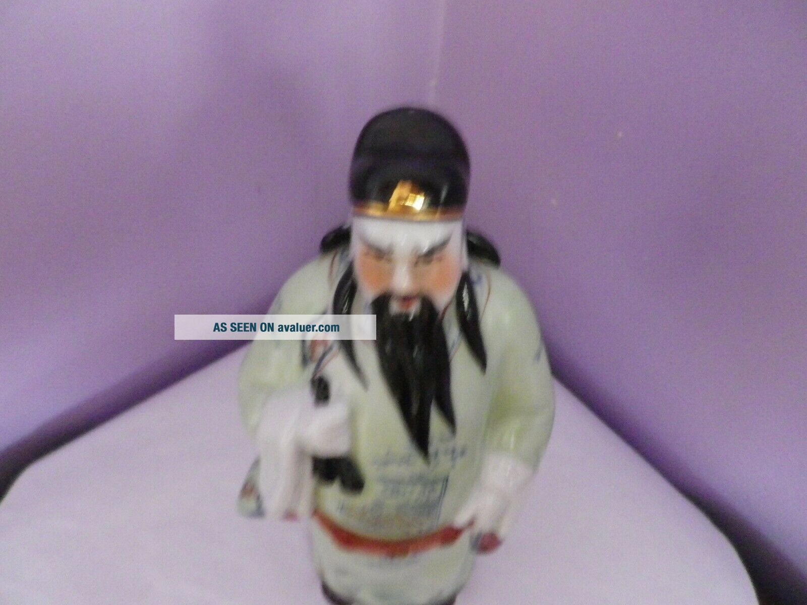 FABULOUS VINTAGE CHINESE PORCELAIN KING LIKE MAN FIGURE 19 CMS TALL ...