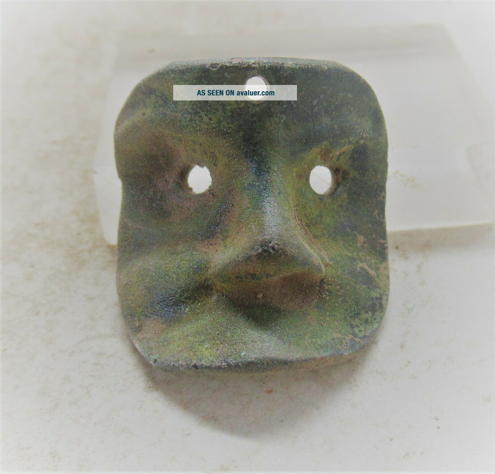 EUROPEAN FINDS ANCIENT ROMAN BRONZE MINIATURE THEATRICAL MASK | #562460
