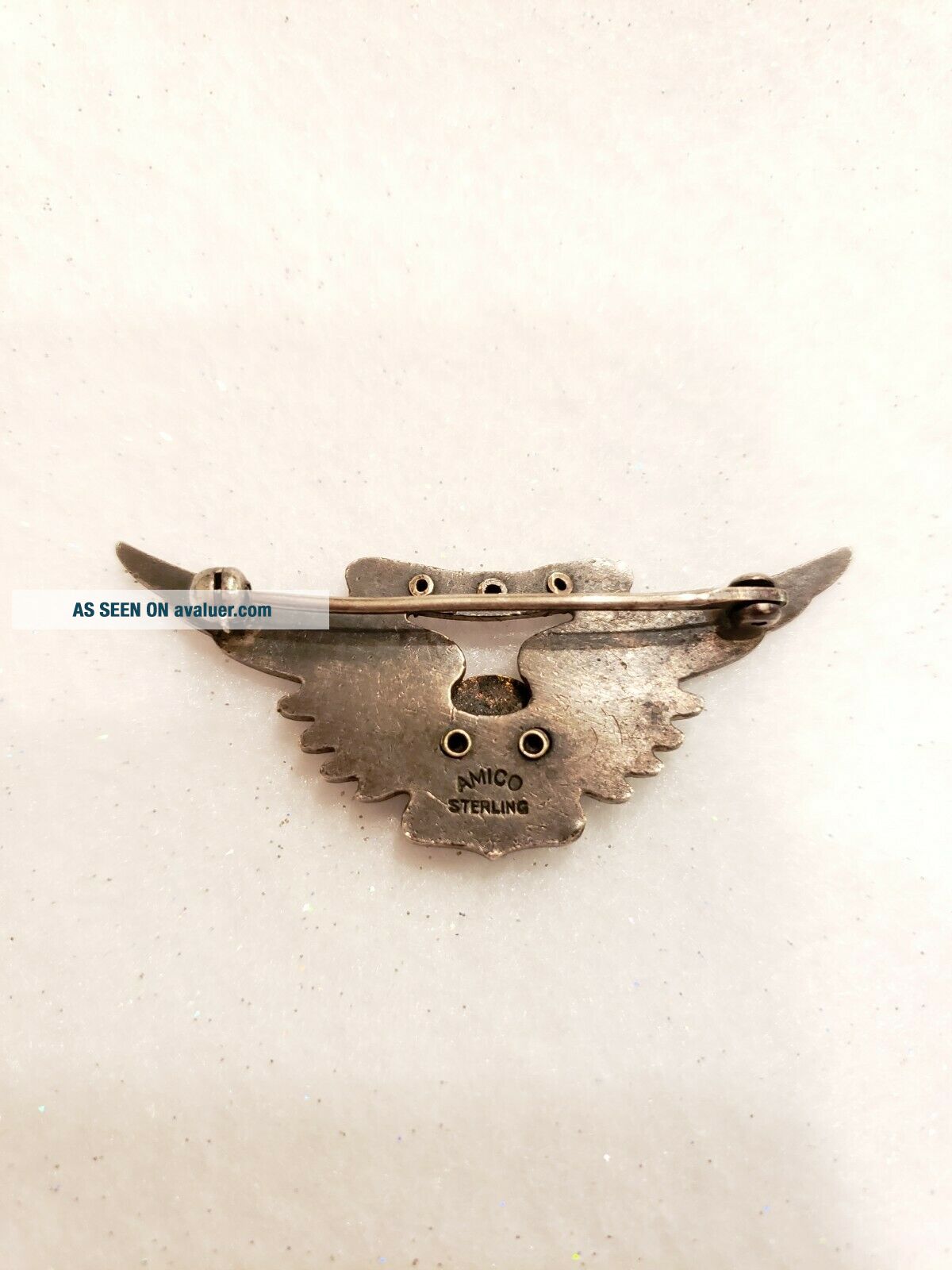 WW2 US Navy Air Crew Wing Badge Pin Amico Sterling | #574251
