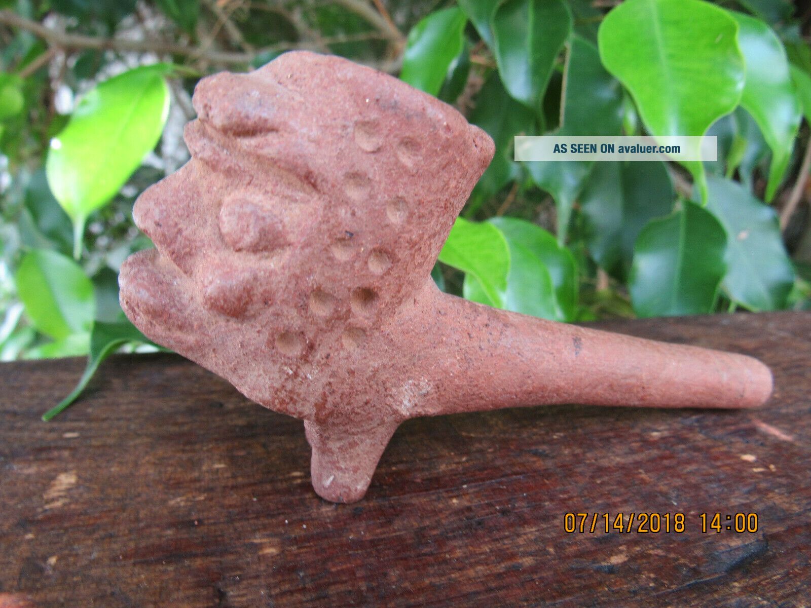 AUTHENTIC MAYA Pre Columbian Clay Pipe | #580309