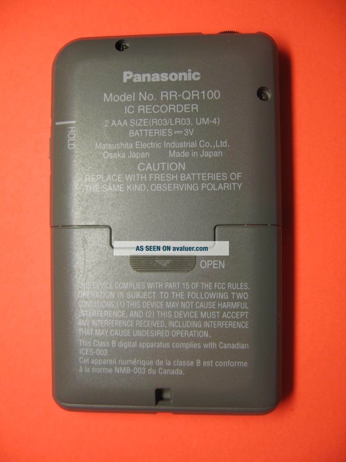Panasonic Digital IC Recorder EVP Ghost Hunt EXTREMELY RARE Can Use ...