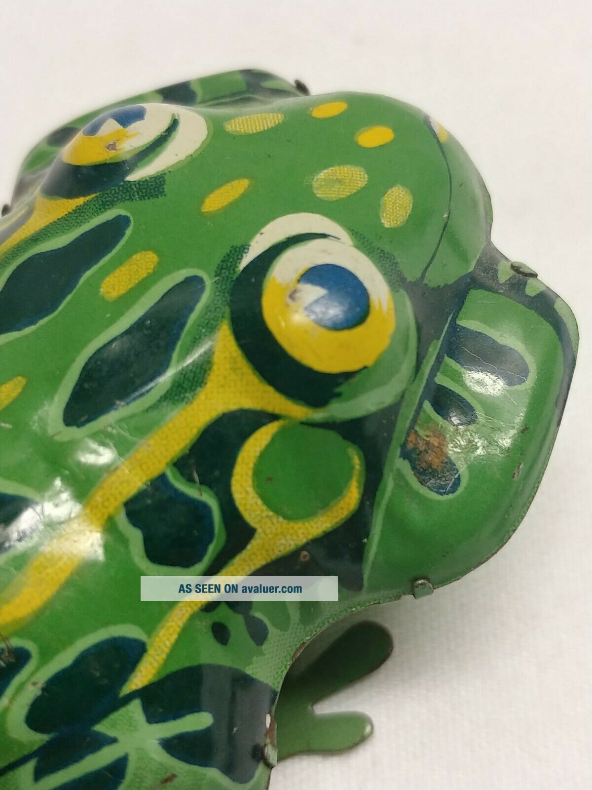 Vintage Line Mar Linemar Tin Toy Wind Up Hopping Frog | #583195