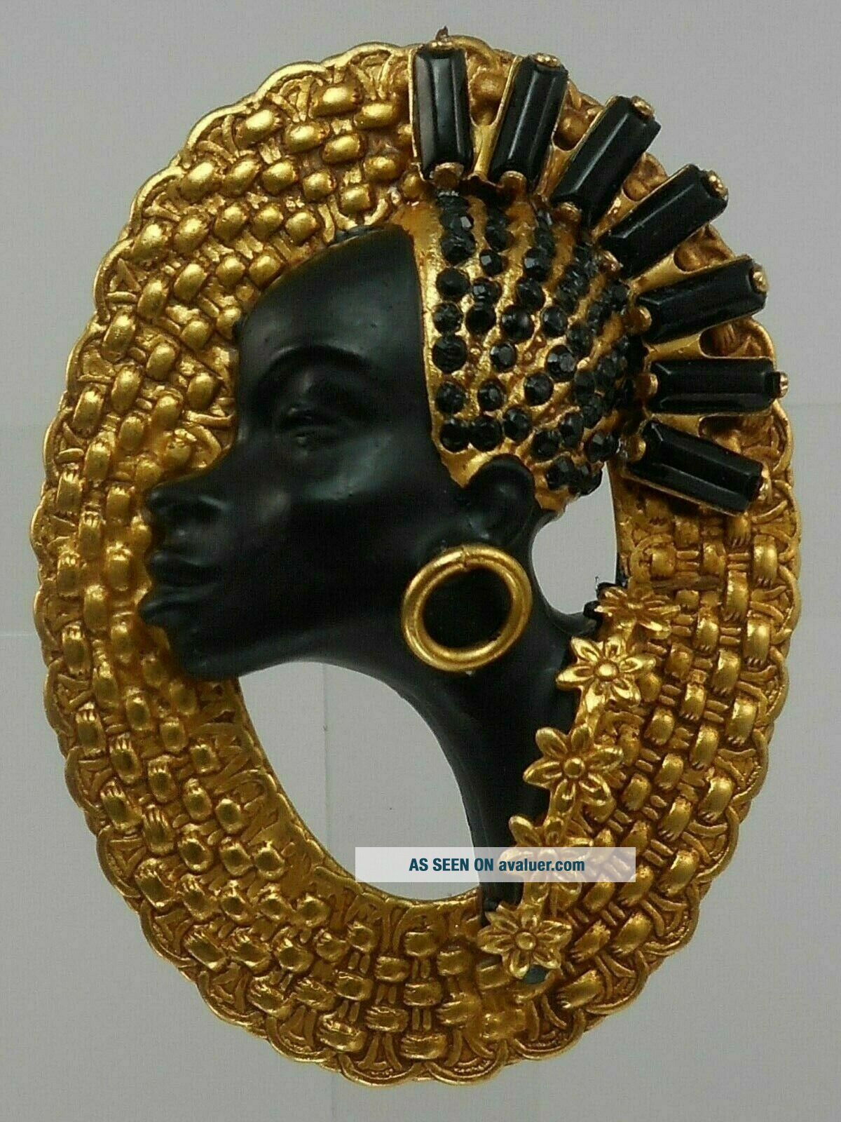 ASKEW LONDON BLACKAMOOR /YOUNG GIRL OVAL BROOCH | #586595