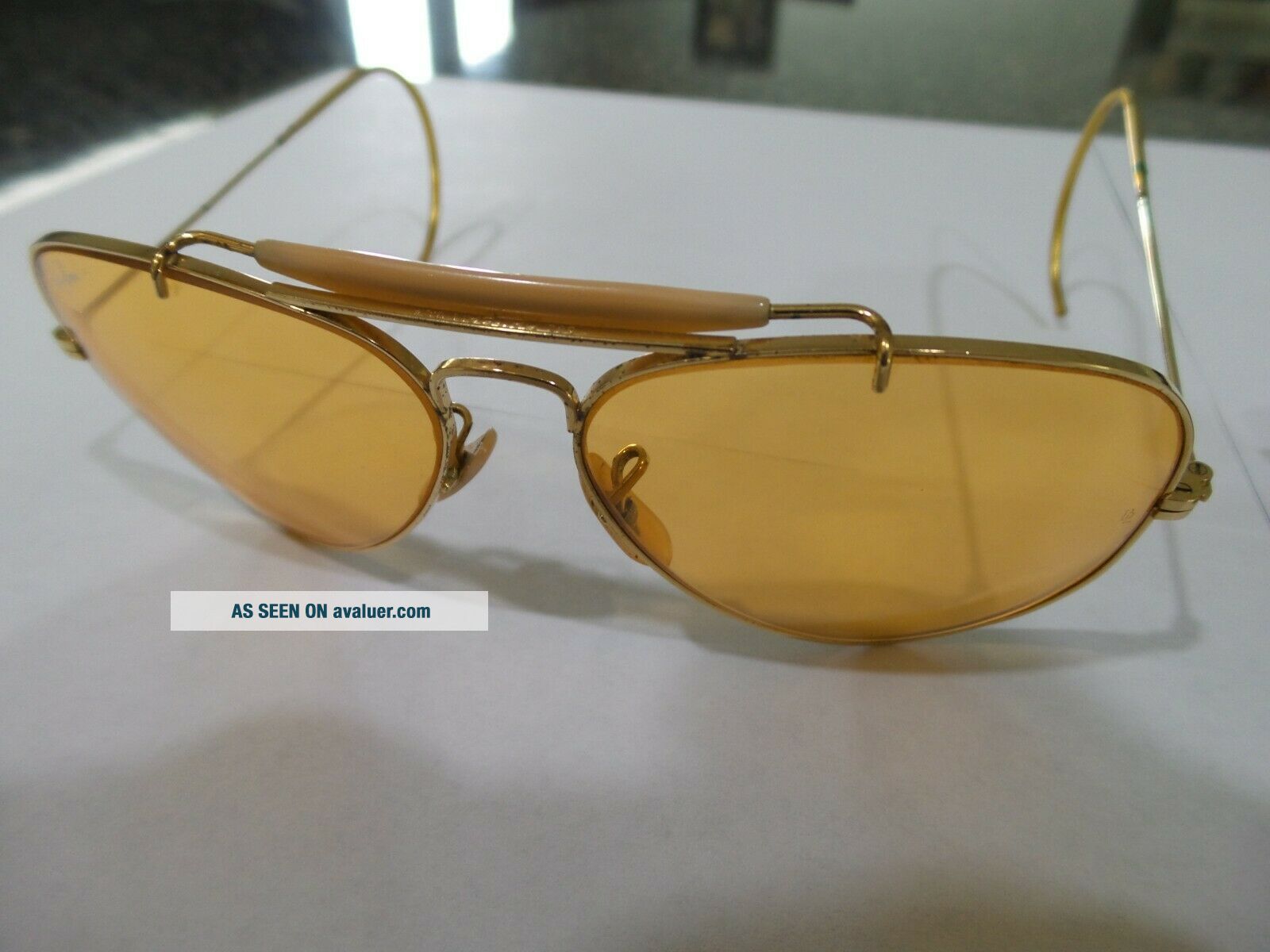 Vintage Ray Ban Outdoorsman Ambermatic? Aviator Sunglasses W Case | #594202