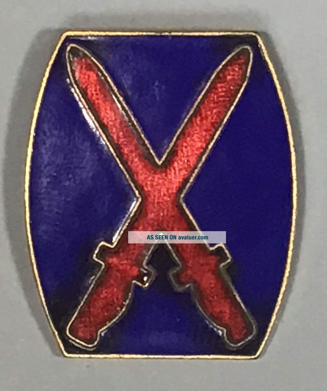 WWII Army 10th Mountain Division DUI DI Unit Crest PB NHM | #596140