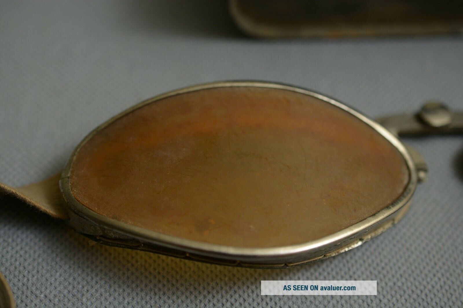 VINTAGE WW2 WWII FRENCH PILOT AVIATOR FLIGHT GOGGLES WITH METAL CASE ...