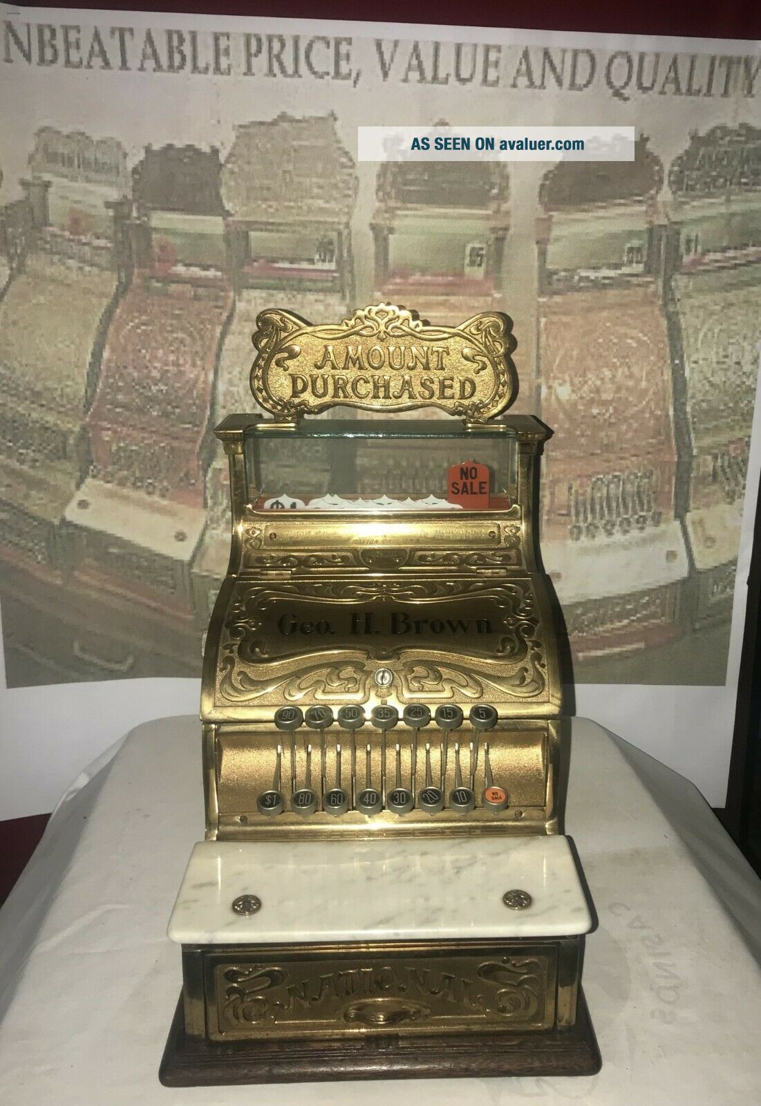 BEAUTIFULLY RESTORED RARE Sm Brass Nat ' L Model No 130 Candy Store ...