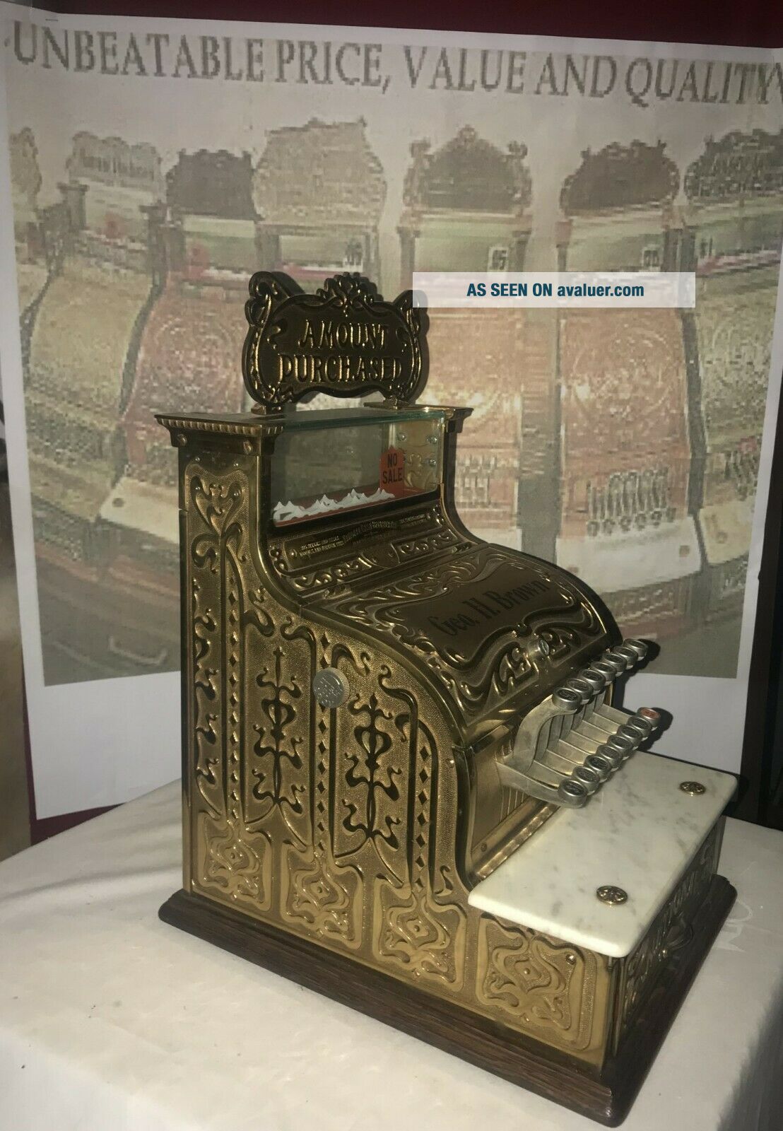 BEAUTIFULLY RESTORED RARE Sm Brass Nat ' L Model No 130 Candy Store ...