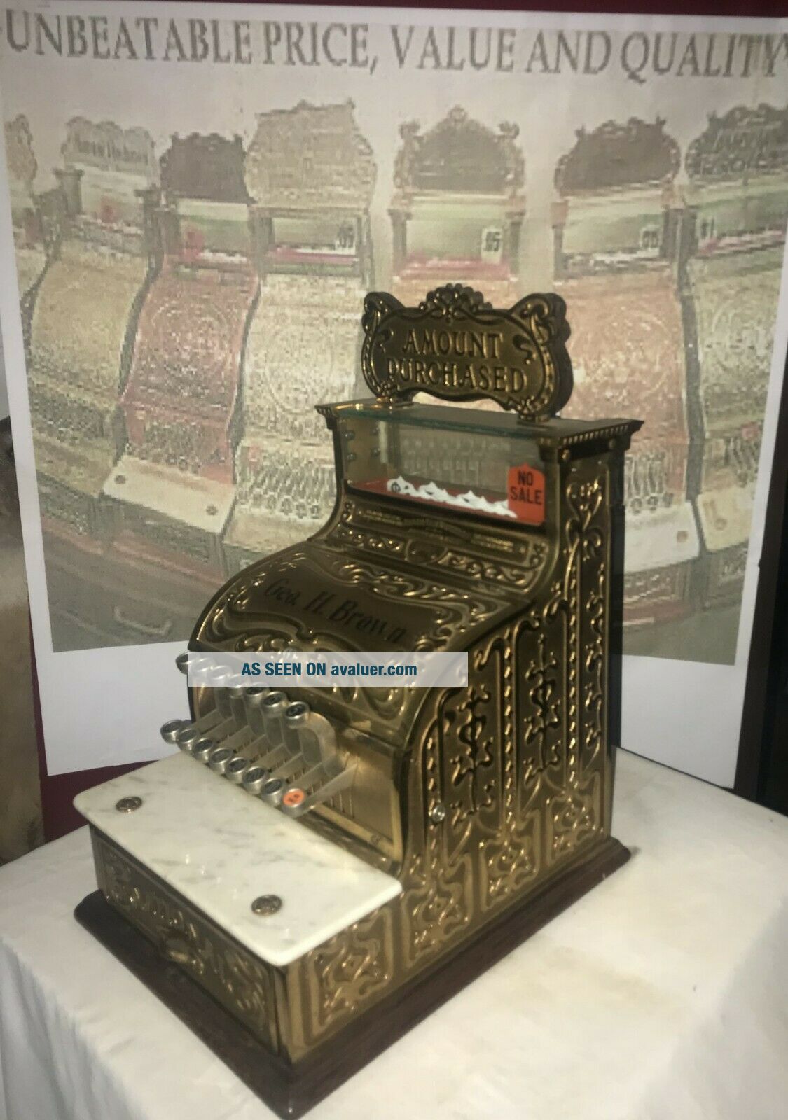 BEAUTIFULLY RESTORED RARE Sm Brass Nat ' L Model No 130 Candy Store ...